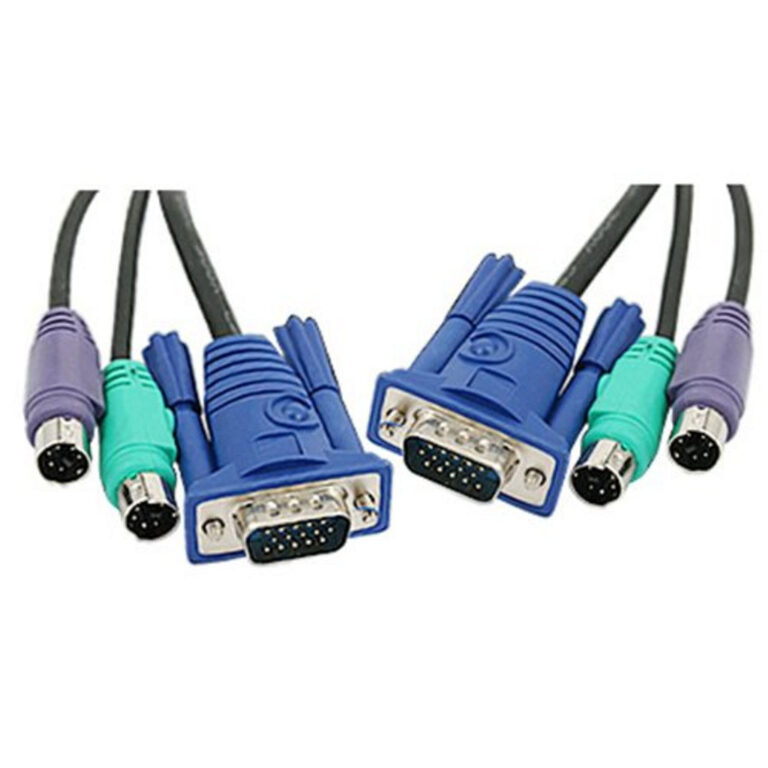 3-in-1 PS/2 & VGA M/M KVM Switch Computer Cable Set