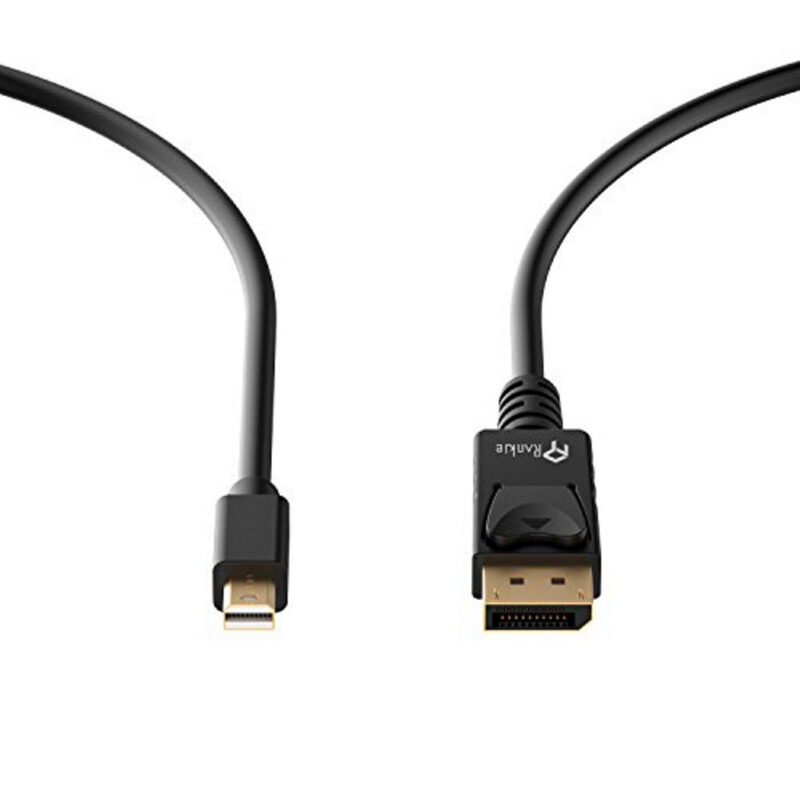 Mini DP To DP Cable Rankie 6FT Gold Mini DisplayPort To DisplayPort