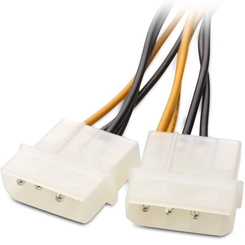 8-Pin PCIe To Molex 2X Power Cable 4 Inches | I.T. Megabyte Computers