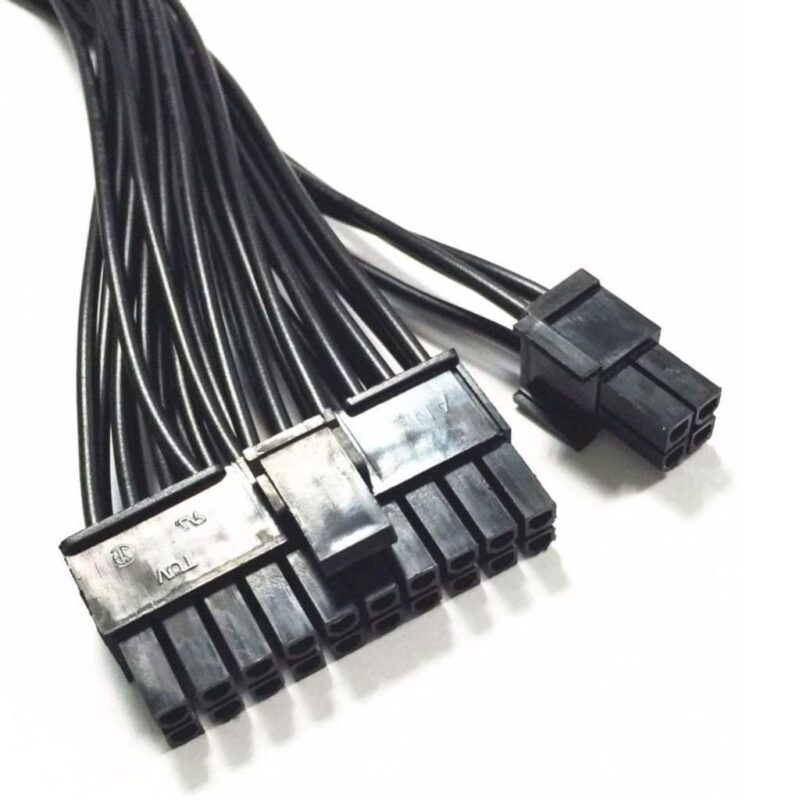 Dual Power Supply Joiner Adapter Cable | 24 Pin 20+4 Pin Adapter