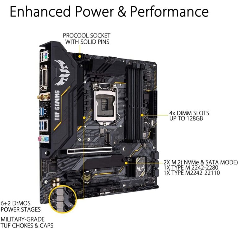 Asus TUF Gaming B460M-Plus Wifi 6 LGA 1200 i10 ATX Motherboard