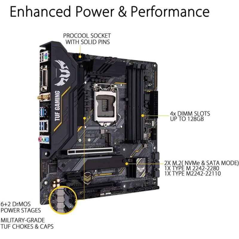 Asus TUF Gaming B460M-Plus Wifi 6 LGA 1200 i10 ATX Motherboard