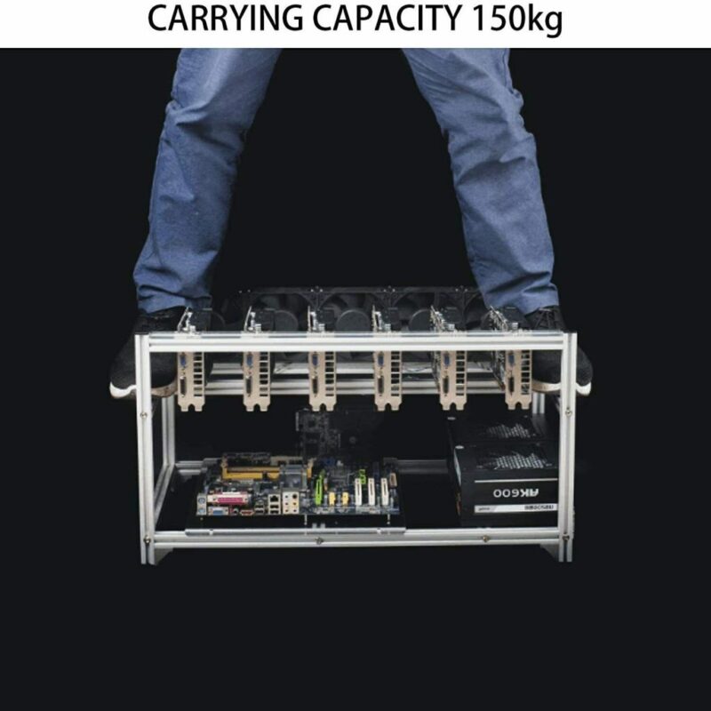 Aluminum Open Air Mining Rig Stackable Frame Holder 8 GPU Ethereum