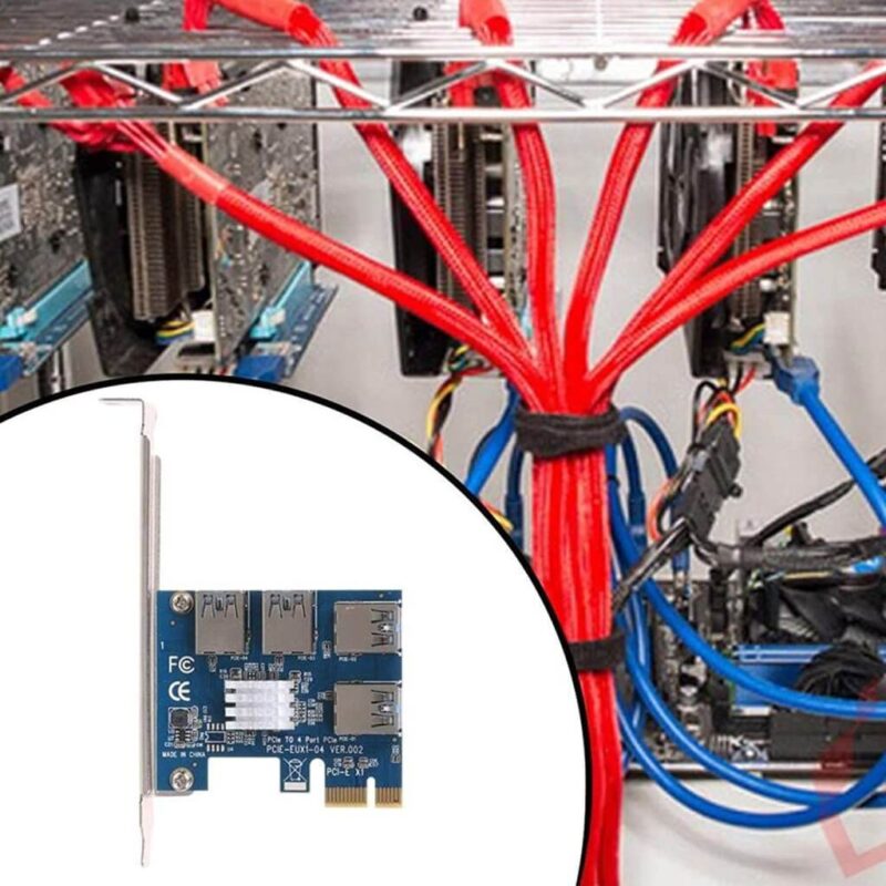 PCIe 1 to 4 PCI express 16X slots Riser Card PCI-E