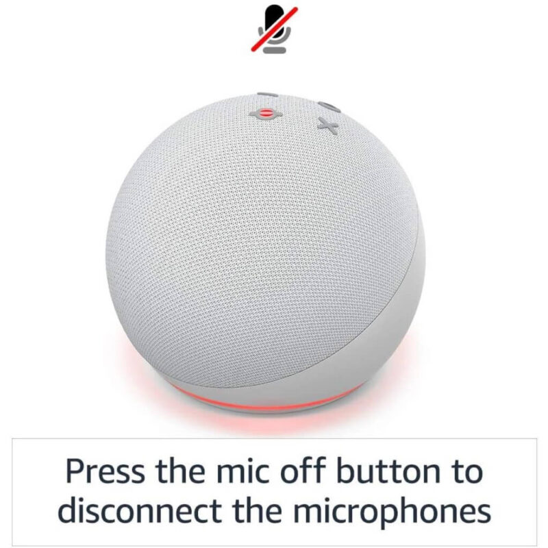 Amazon Echo Dot 4th Gen Smart Speaker With Alexa - Glacier White