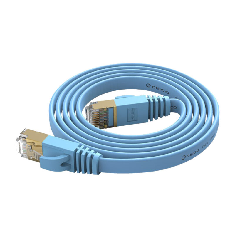 Orico CAT7 10000Mbps Flat Ethernet Cable – PUG-C7B – 1 Meter