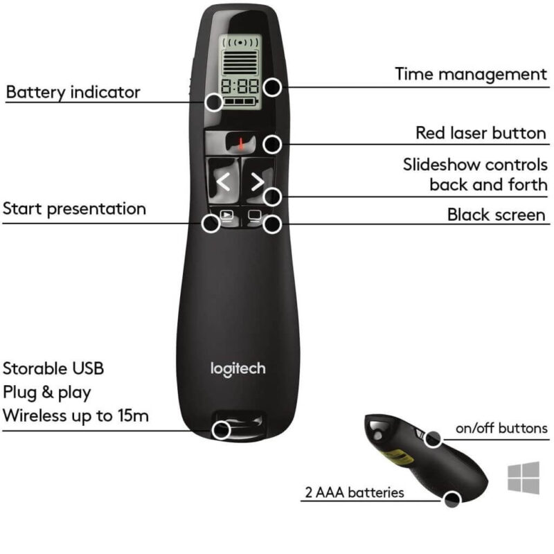 Logitech R700 Laser Presentation Remote | I.T. Megabyte Computers