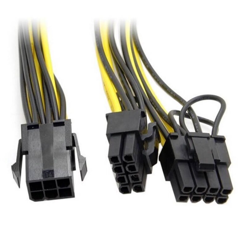 GPU VGA Power Extension 6 pin To 8 pin Dual Converter Adapter
