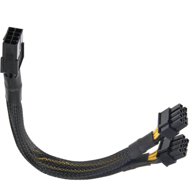 8 Pin PCIe Splitter PCI-e 8 Pin Female to Dual 8 Pin(6+2) Male GPU VGA