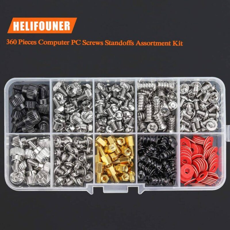 360 Pieces Computer Standoffs Screws Assortment Kit