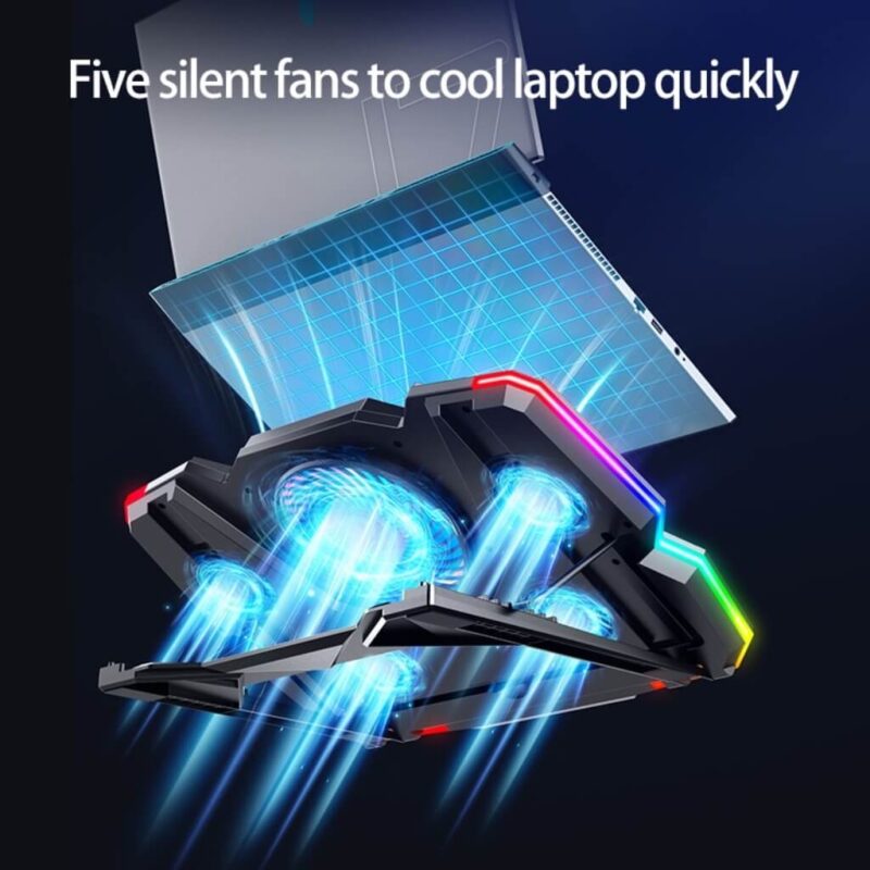 CoolCold Laptop Cooler Cooling Pad RGB Notebook Cooler