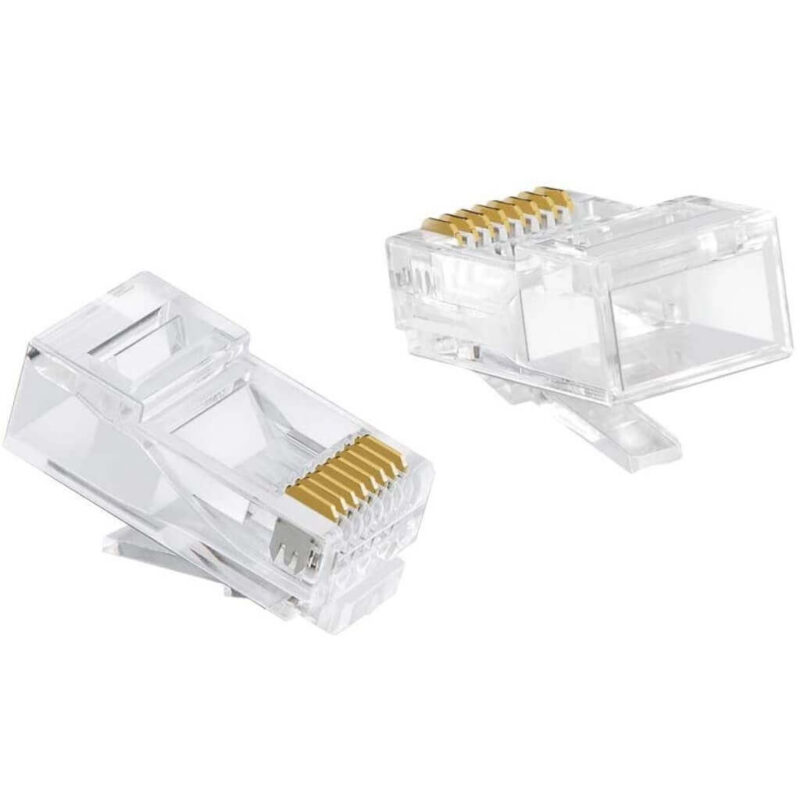 RJ45 Ethernet Connectors For CAT6 Cable 100 Pieces