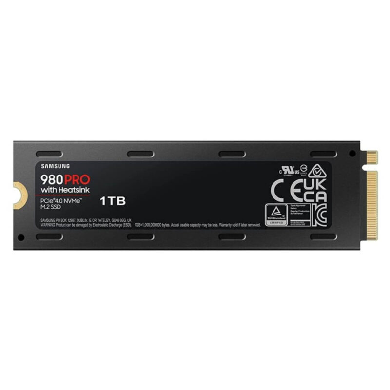 Samsung 980 Pro 1TB With Heatsink Internal Gaming SSD