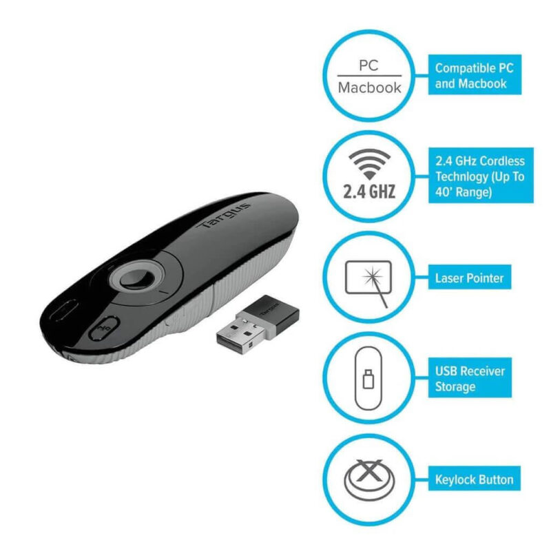 Targus Wireless USB Laser Presentation Remote For PC And Mac