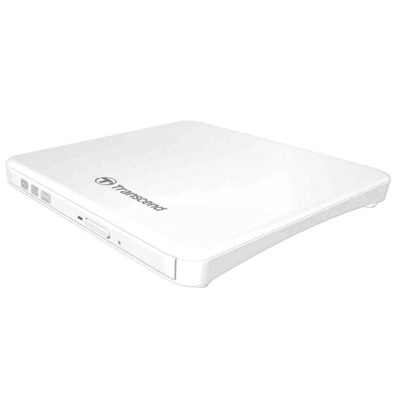 Transcend Ultra Slim Portable DVD Writer Optical Drive - White