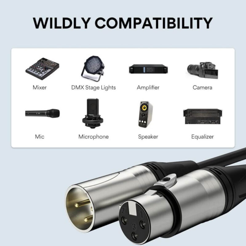 XLR To XLR Plug Microphone Cable 5 Meter