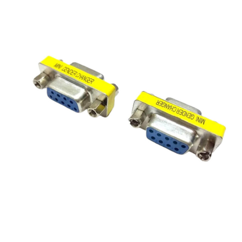 DB9 Female To Female Standard D-Sub 9 Pin Straight Connector