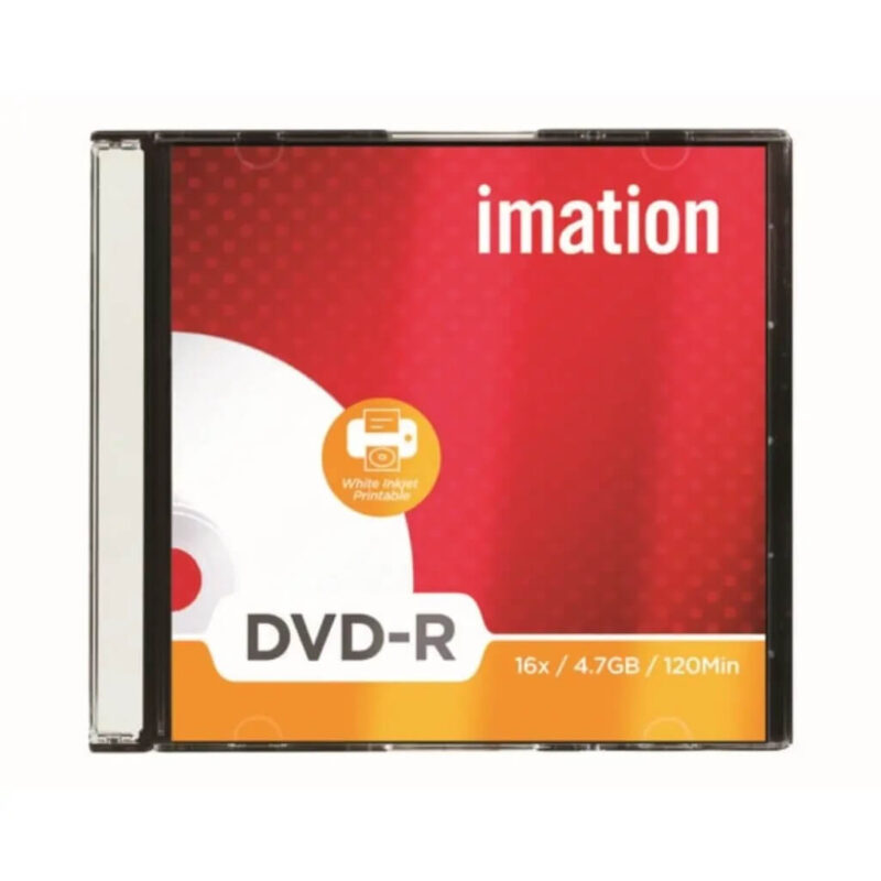 Imation DVD-R 16x 4.7GB 120Min Blank Disc Slim Jewel Case