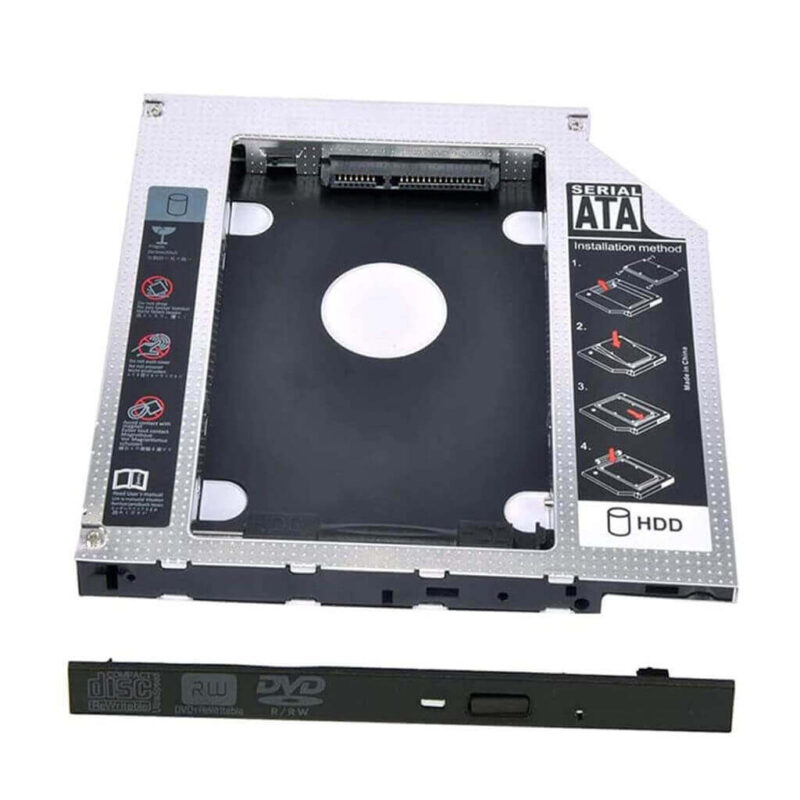 Universal 12.7mm Second HDD Caddy SATA 3.0 Hard Drive Adapter SSD HDD ...