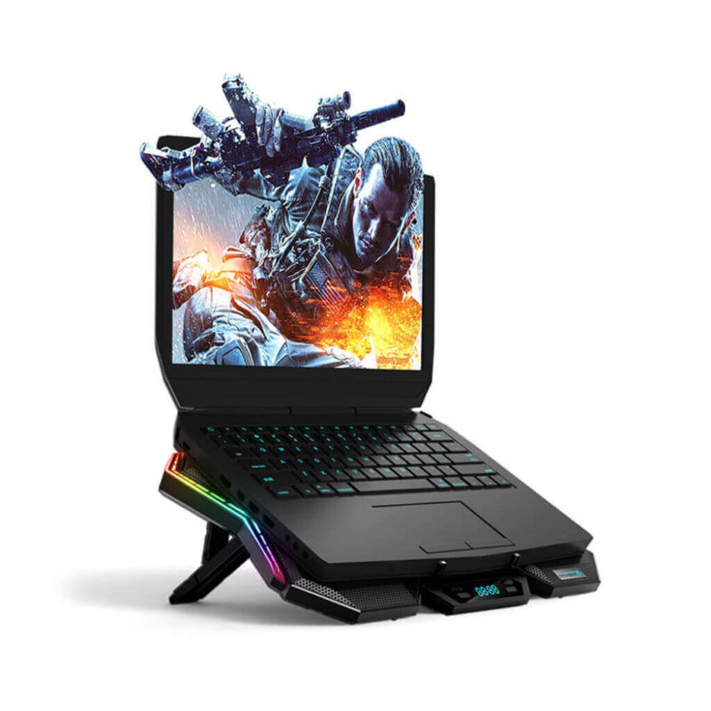 CoolCold K40 RGB Laptop Cooler 6-Fan Cooling Pad