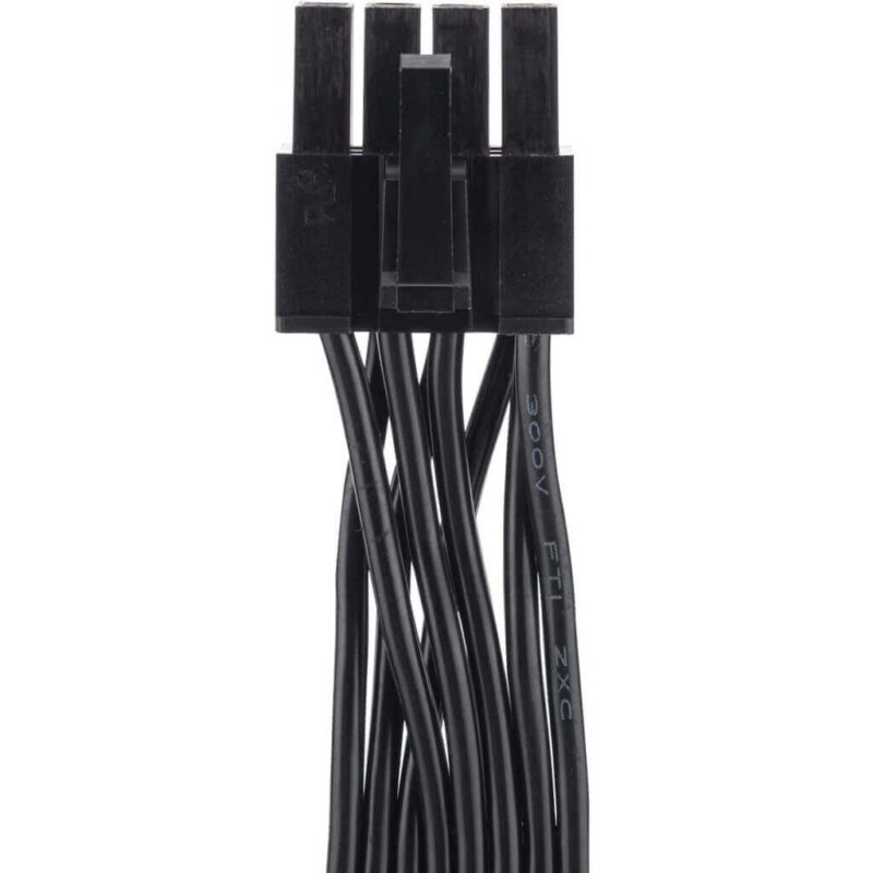 PSU 8 Pin To 6+2 Pin PCI-E Male To Male GPU Power Cable Black