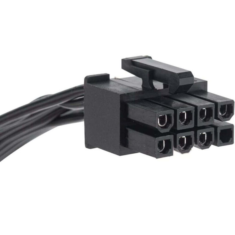 PSU 8 Pin To 6+2 Pin PCI-E Male To Male GPU Power Cable Black