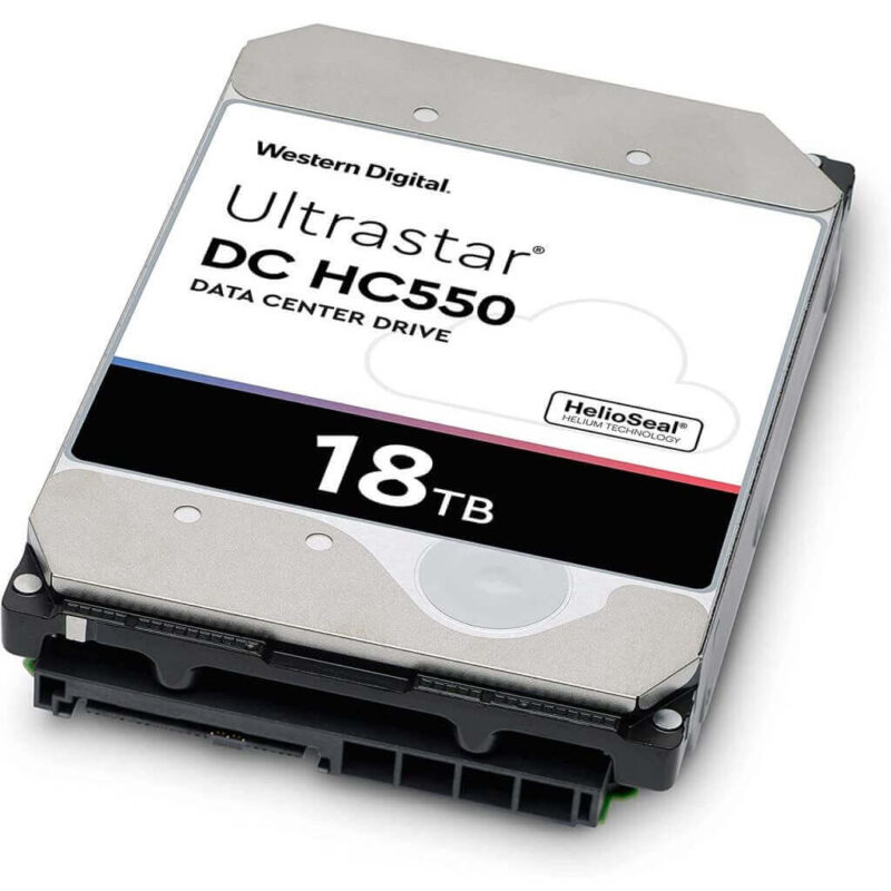 WD 18TB Ultrastar DC HC550 7200 RPM 3.5 Inch SATA Data Center Hard Drive
