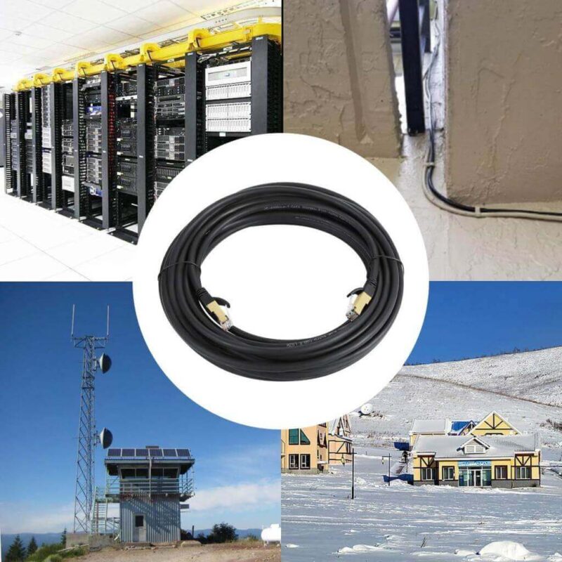 Cat8 Heavy Duty High Speed LAN Ethernet Network Cable 40Gbps With Gold ...