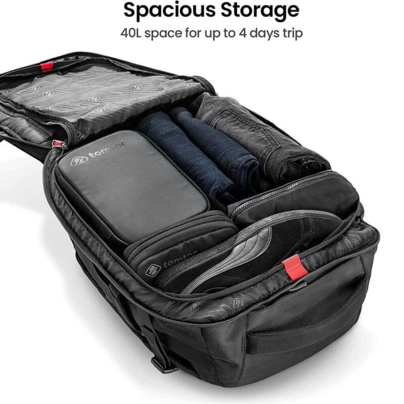 tomtoc Travel Backpack 40L For 17.3 Inch Laptop TSA Friendly