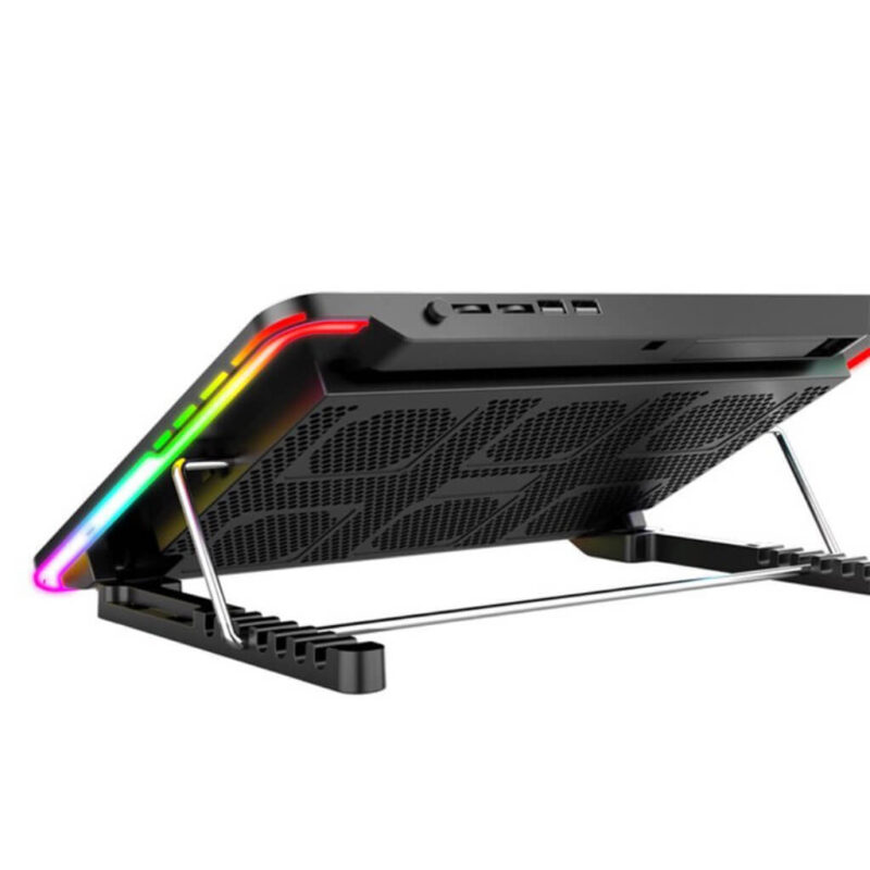 CoolCold F5 RGB Laptop Cooler 6 Fan Cooling Pad With 2 USB