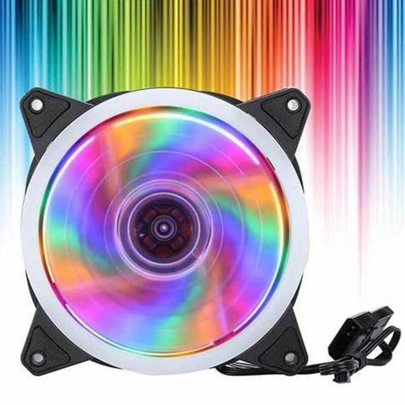 Haysenser 120mm Multicolor Desktop PC RGB Cooling Fan