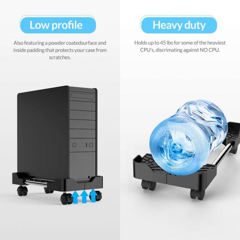 Orico Adjustable Computer Tower Stand Mobile CPU Holder