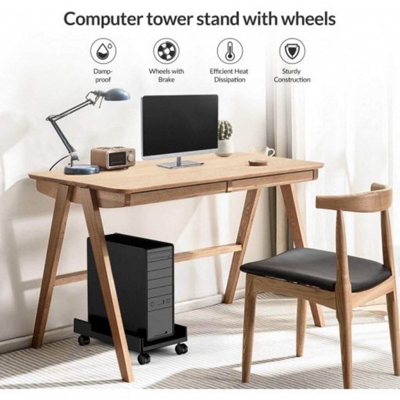 Orico Computer Tower Stand Mobile CPU Holder With Wheels