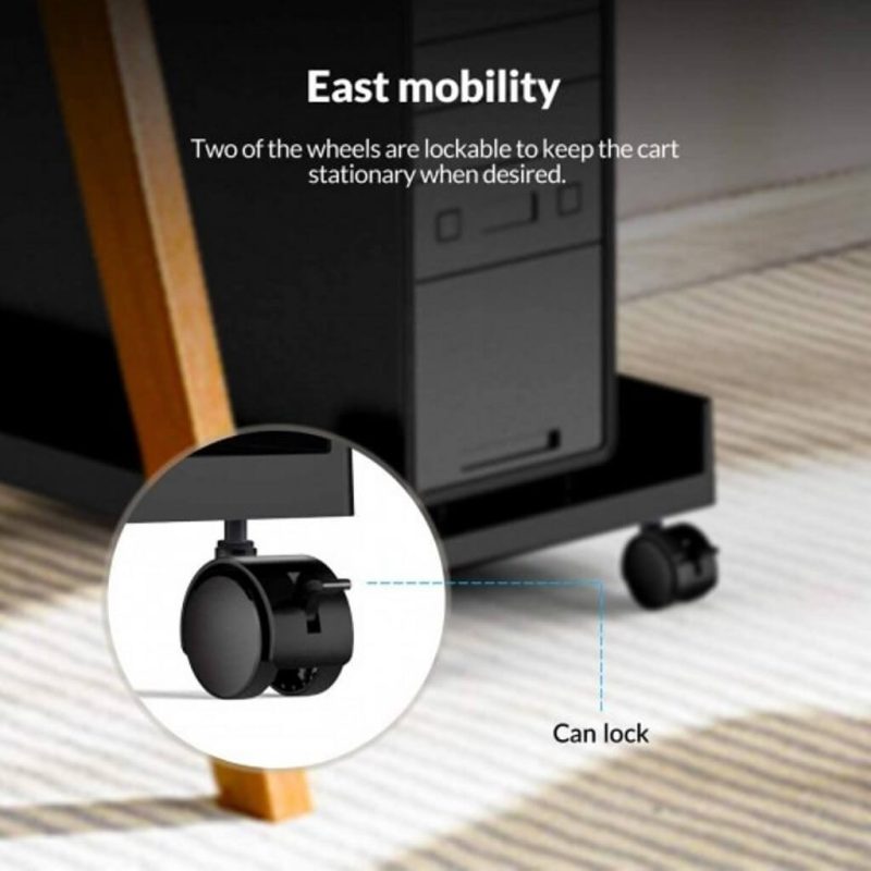 Orico Computer Tower Stand Mobile CPU Holder With Wheels