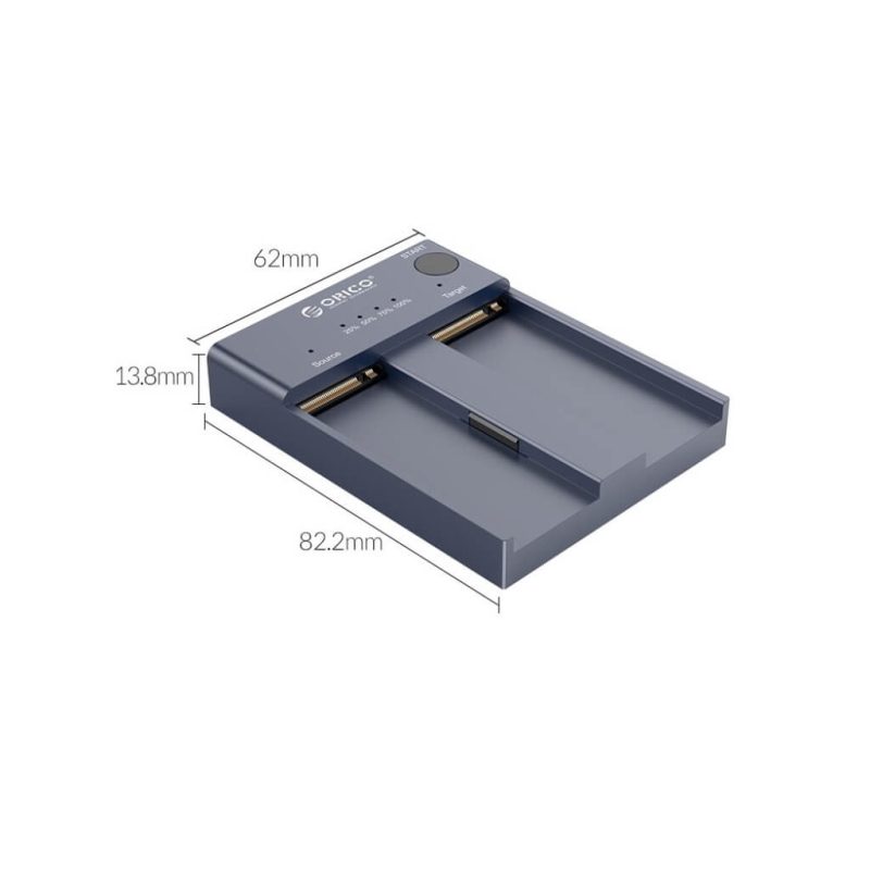 Orico M.2 NVMe Cloner Dual-Bay Docking Station SSD Duplicator